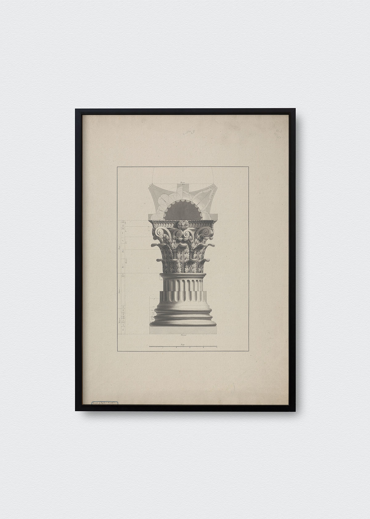 Cuadro Papel Algodón arquitectura columna – Testimonia